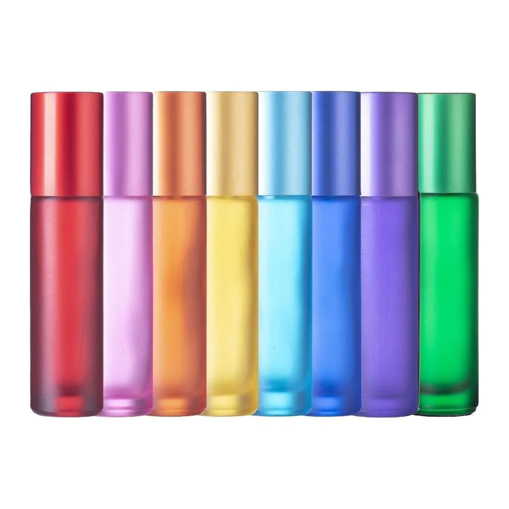 Matte Colored Glass Roller Bottles | U.S. Plastic Corp.