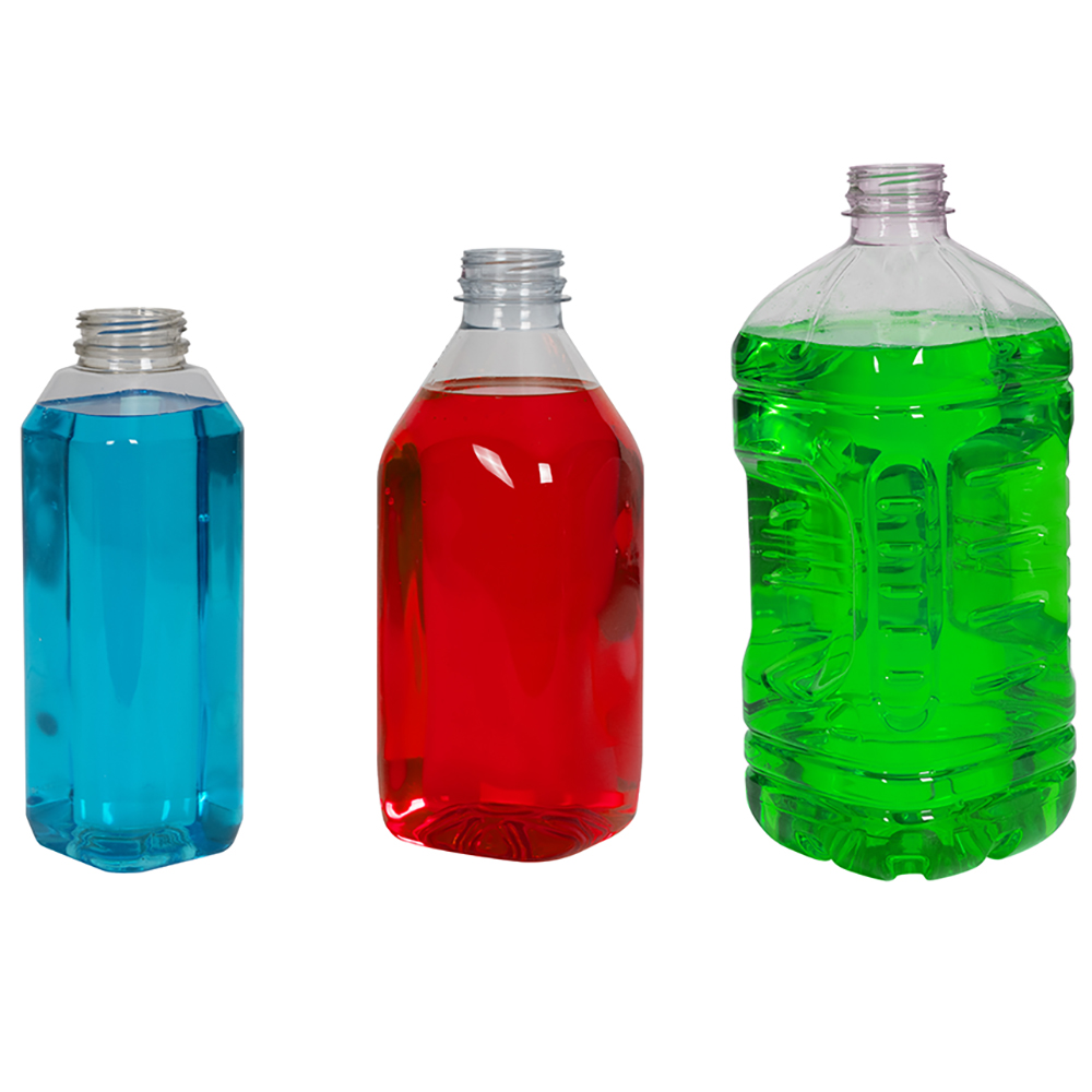 Square R-PET Beverage Bottles with DBJ Neck | U.S. Plastic Corp.