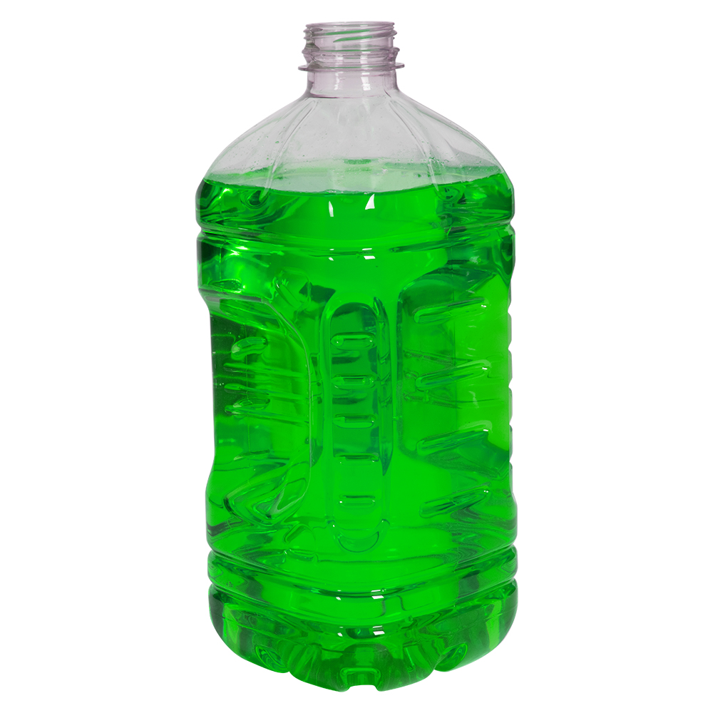 64 oz. Clear R-PET Pinch Grip Bottle with 38mm DBJ Neck (Cap Sold ...