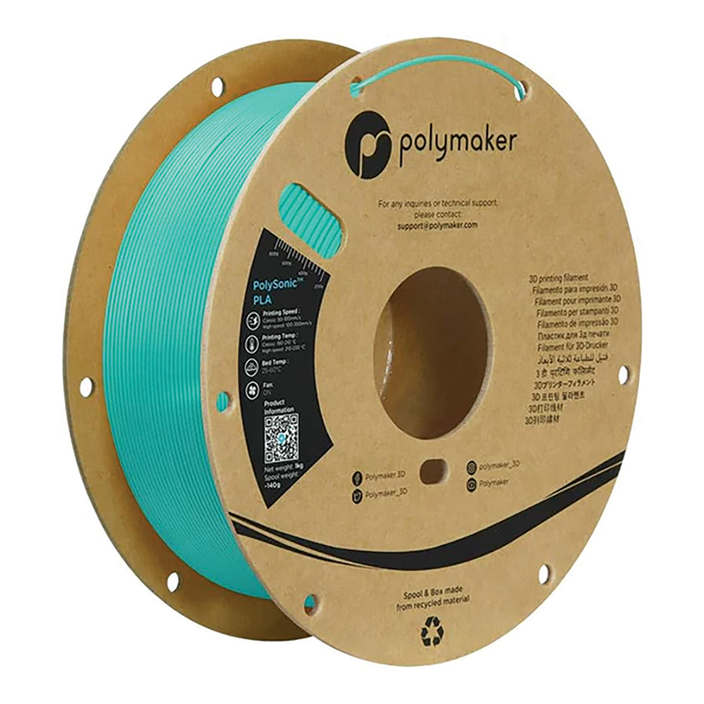 1.75mm Dia. Teal PolySonic™ PLA High-Speed 3D Printing Filament | U.S ...