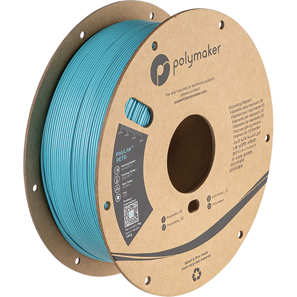 1.75mm Dia. Teal PolyLite™ PETG 3D Printing Filament | U.S. Plastic Corp.