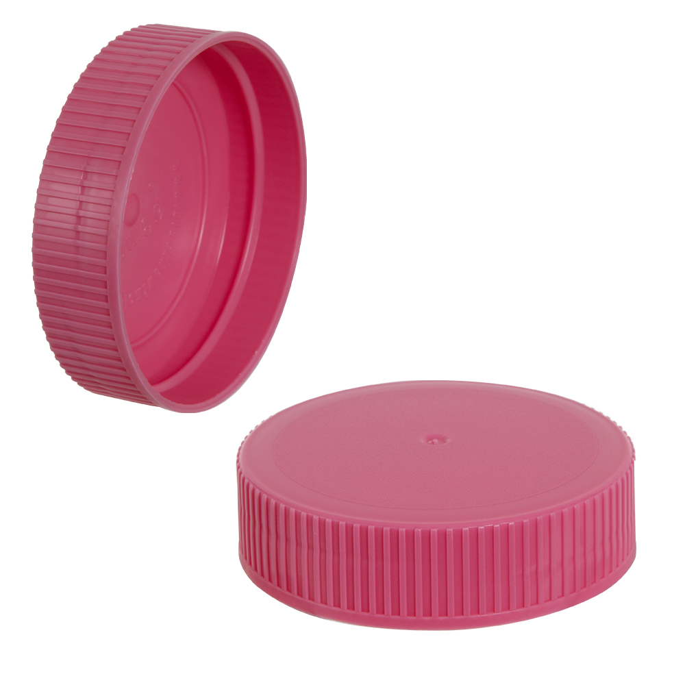 63/400 Pink Polyethylene Unlined Ribbed Cap | U.S. Plastic Corp.