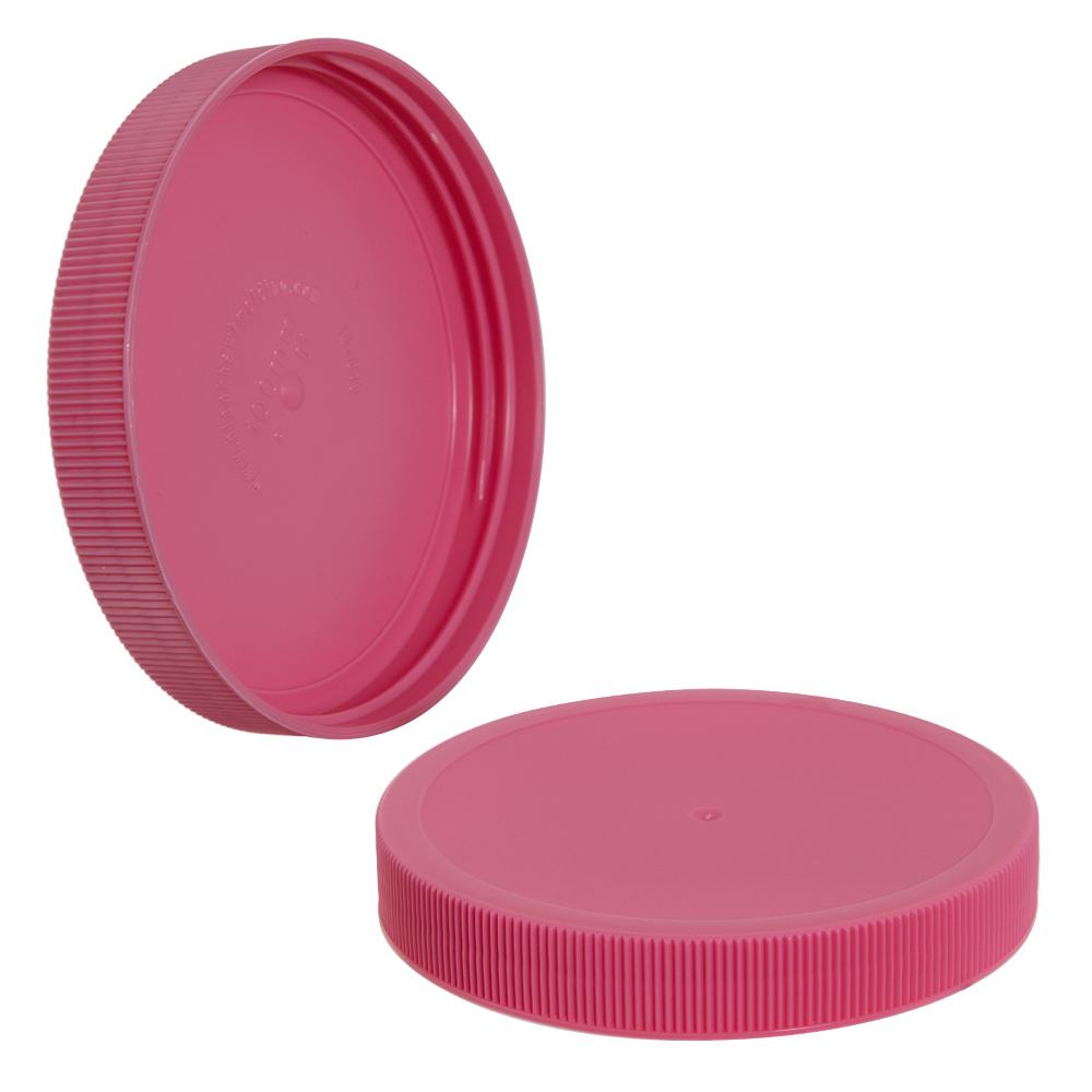 100/400 Pink Polypropylene Unlined Ribbed Cap | U.S. Plastic Corp.