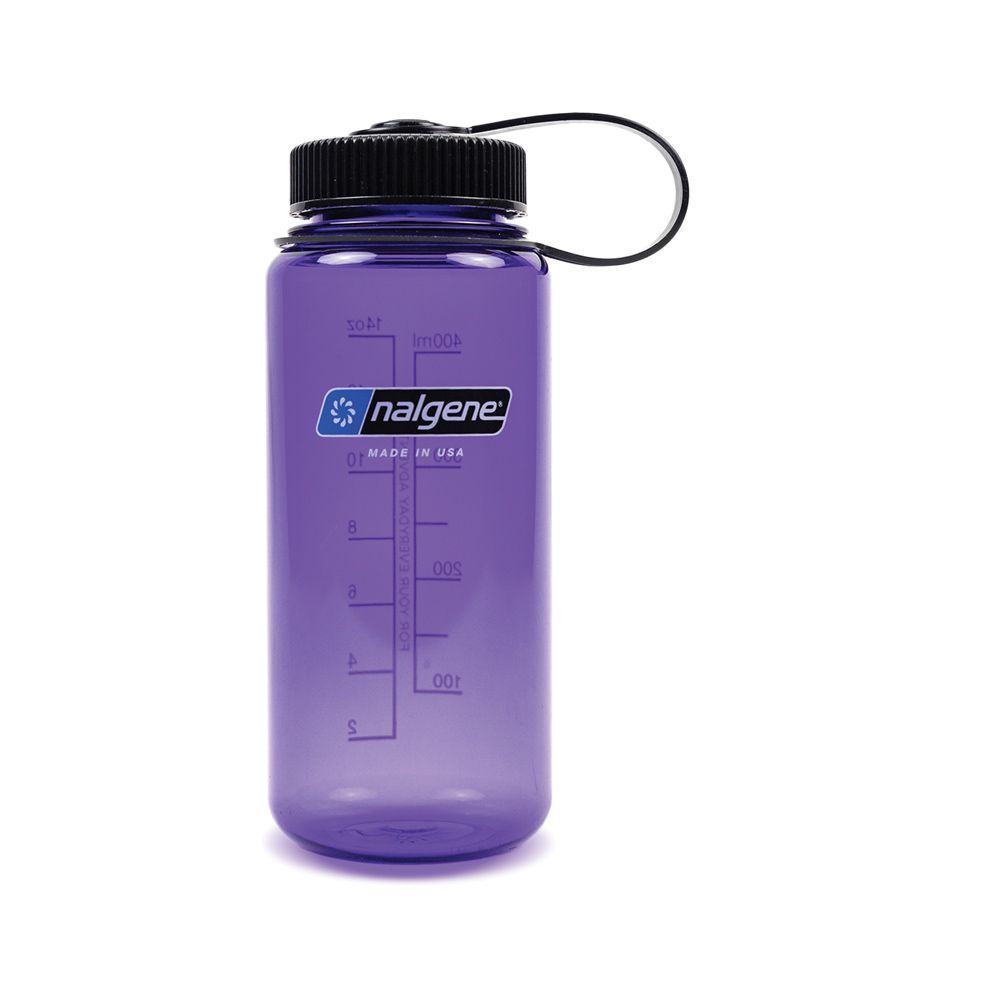 16 oz. Purple Wide Mouth Nalgene® Sustain Bottle with Black Cap & Loop ...