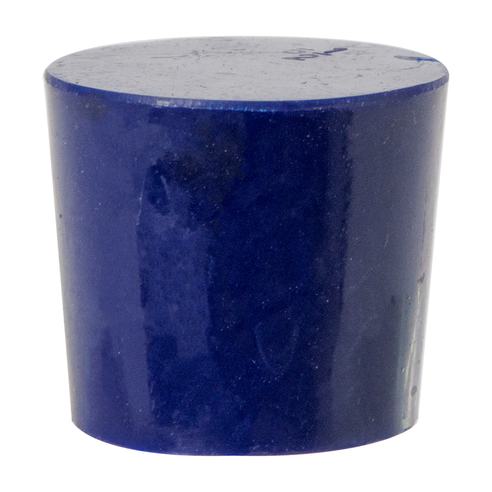 Size 5-1/2 Solid Blue Silicone Stopper - Package of 12 | U.S. Plastic Corp.