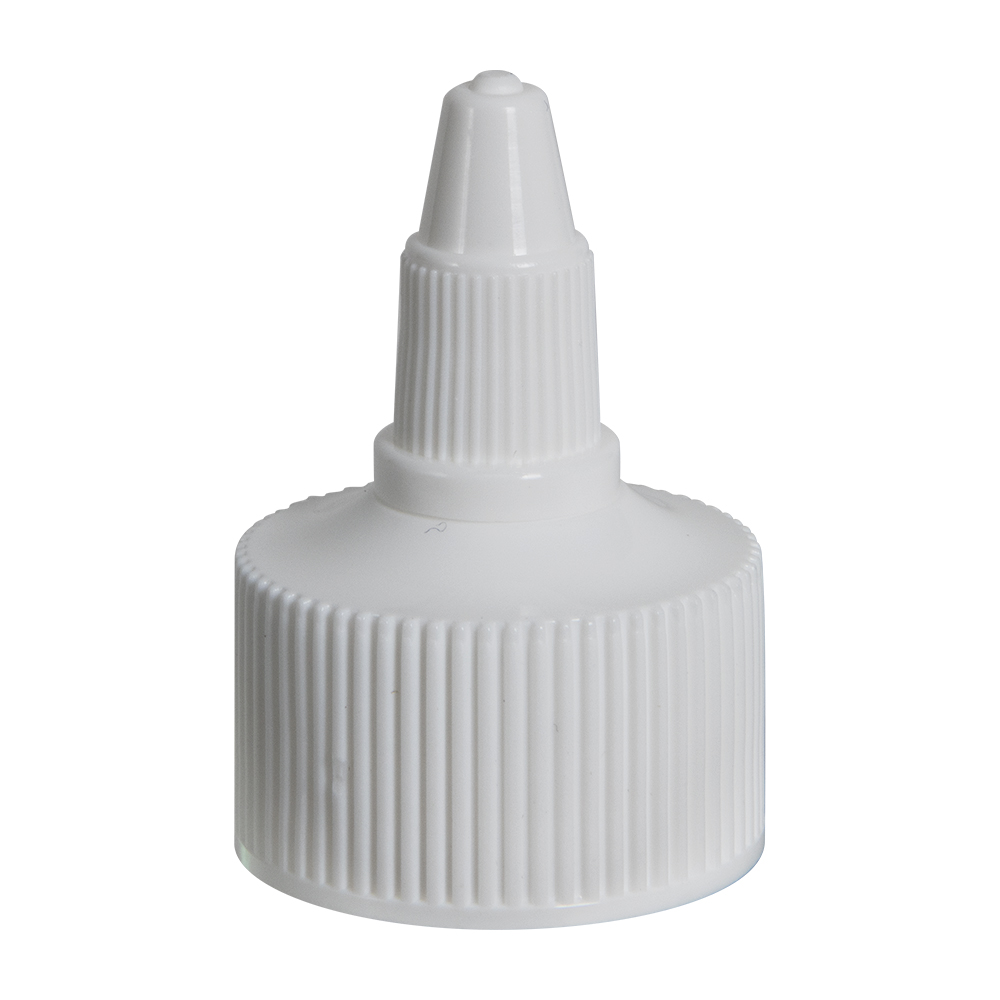 28/410 White Twist Open/Close Dispensing Cap with 0.118" Orifice | U.S. Plastic Corp.