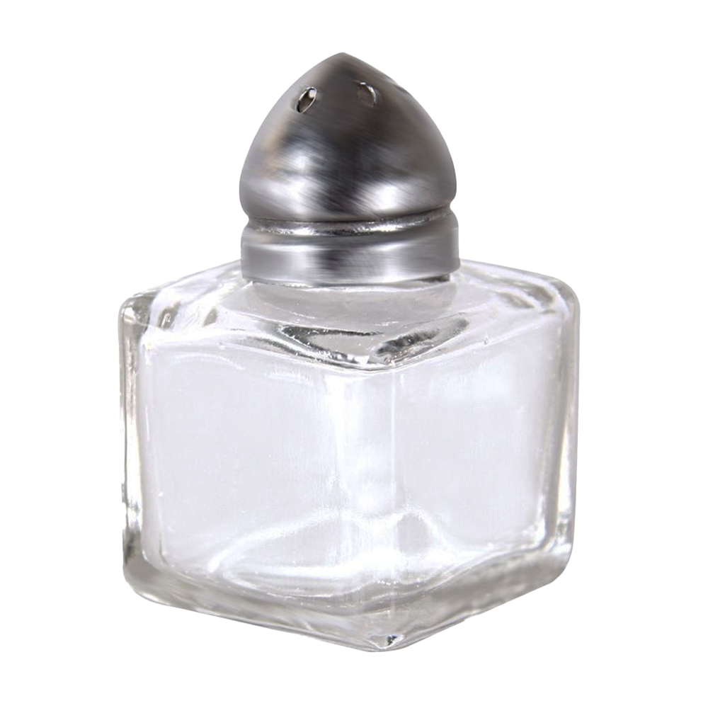 1/2 oz. Glass Cube Salt & Pepper Shakers with Standard Cap - Package of ...