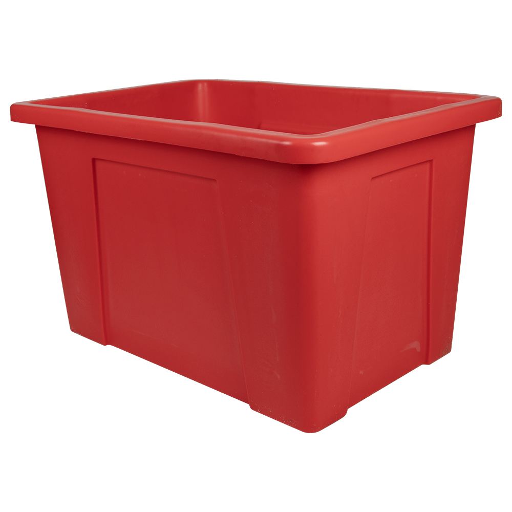 100 Gallon/12 Bushel Red LLDPE Rectangular Tamco® Tub Tank - 41-1/2" L ...