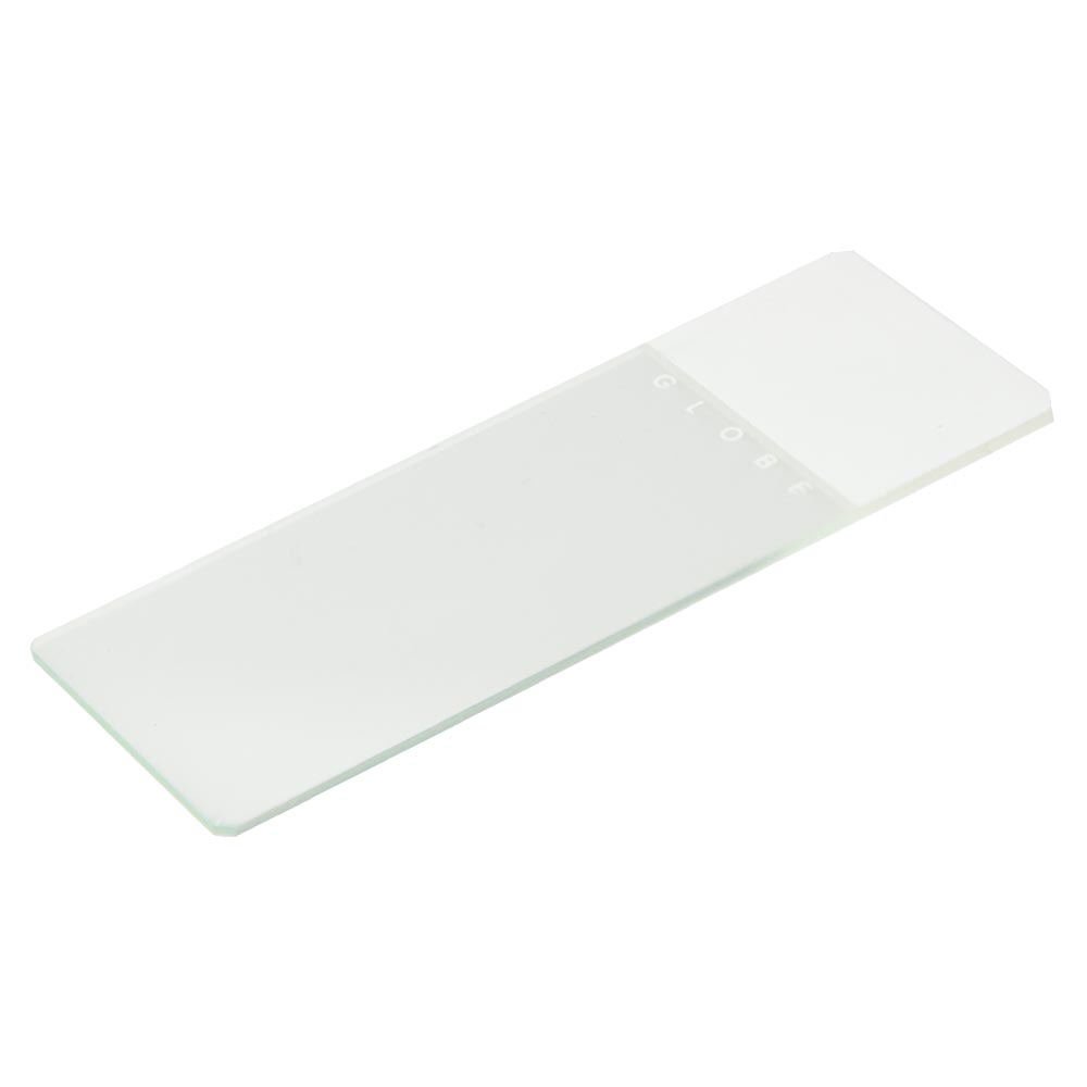 White Frosted Glass Classic Microscope Slide with Ground Edges & Safety ...