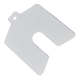 0.025" x 2" x 2" White PVC Slotted Shim - Package of 20 | U.S. Plastic ...