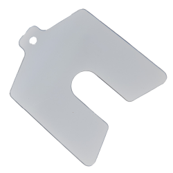 0.025" x 2" x 2" White PVC Slotted Shim - Package of 20 | U.S. Plastic ...