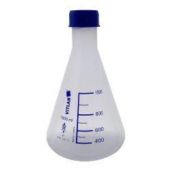 75mL VitLab® Polypropylene Erlenmeyer Flasks with Blue Screw Closures ...