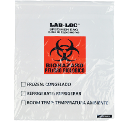 Lab-Loc® Specimen Bags with Removable Biohazard Symbol | U.S. Plastic Corp.