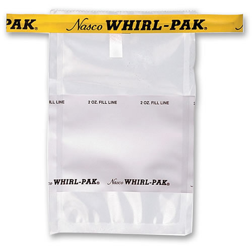 3" x 5" x 2.25 mil 2 oz. Whirl-Pak Sampling Bags with Write-On Blocks ...