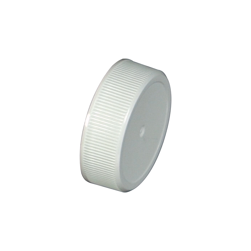 33/400 White Polypropylene Ribbed Cap with F217 Liner | U.S. Plastic Corp.