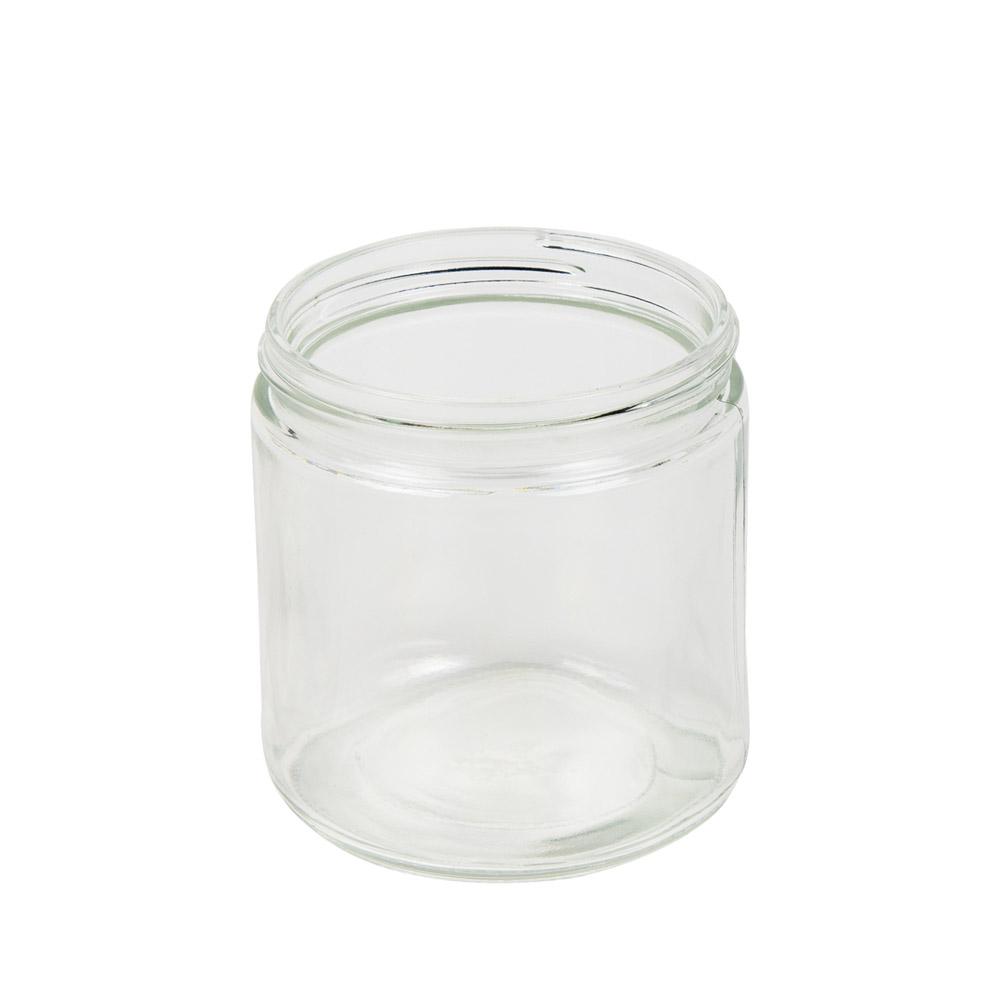 16 oz. Clear Glass Straight Sided Jar with 89/405 Neck - Case of 12 ...