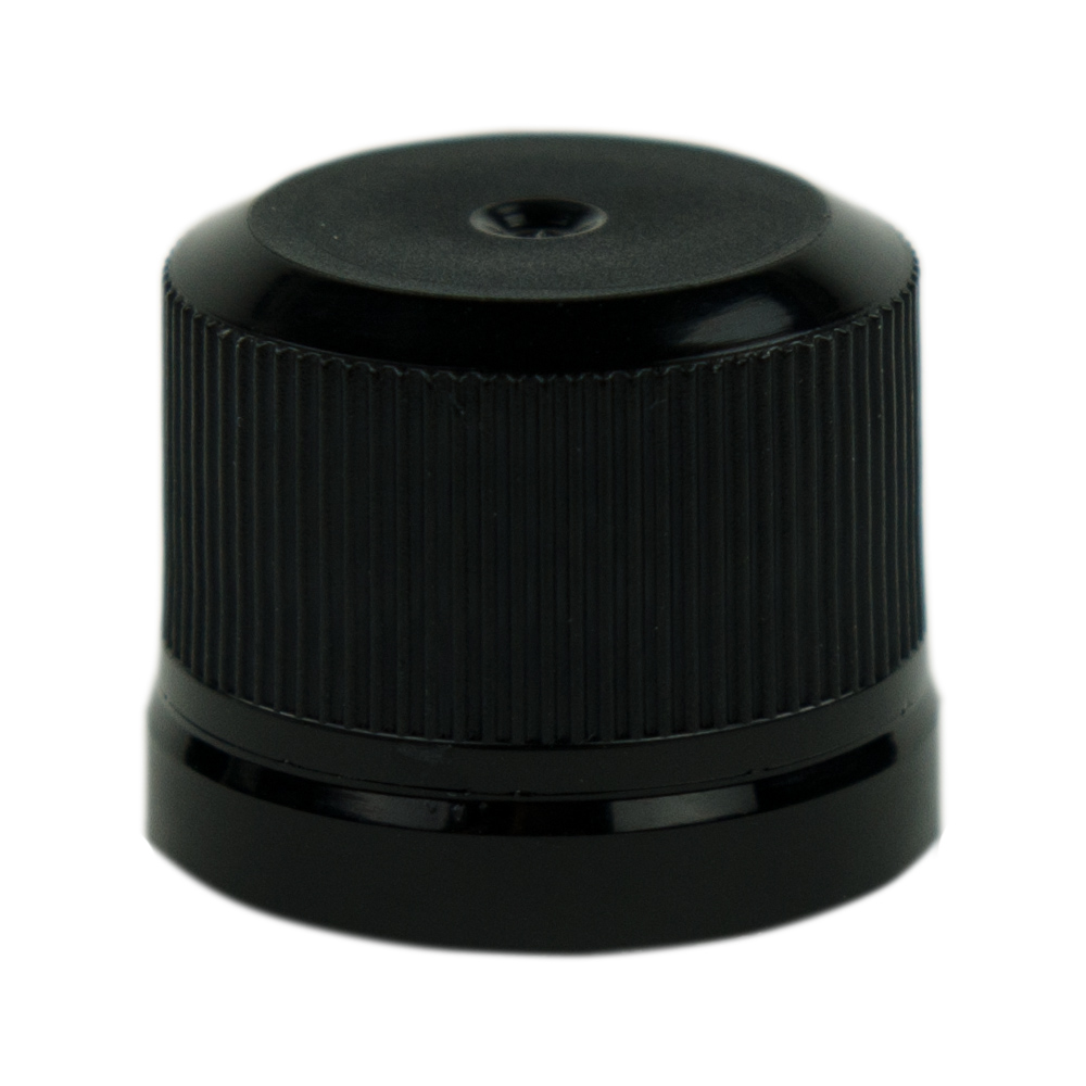 18mm KERR Black Tamper Evident Cap | U.S. Plastic Corp.