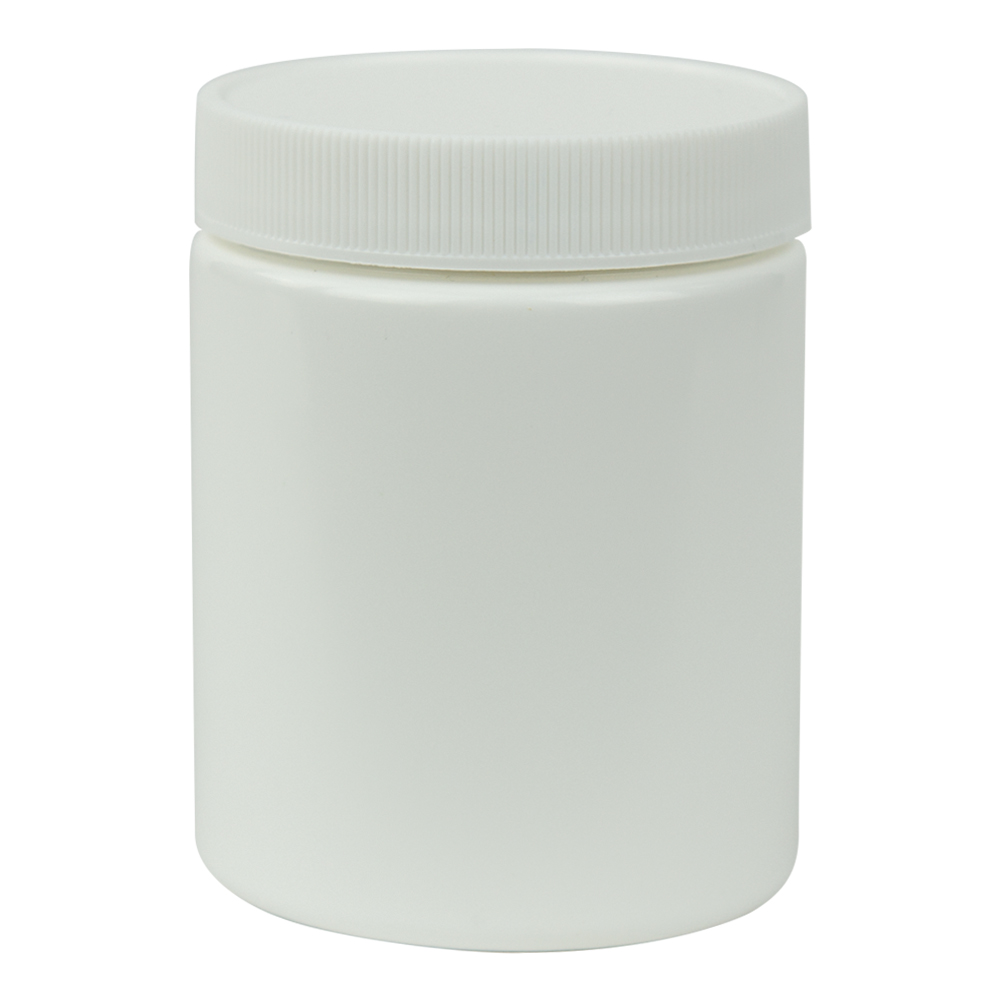 6 oz. White HDPE Wide Mouth Jar with 58/400 Cap | U.S. Plastic Corp.