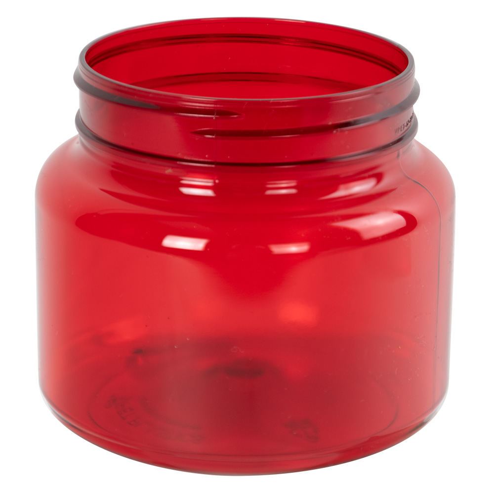 22 oz. Red PET Jar with 89mm Neck (Cap Sold Separately) | U.S. Plastic ...
