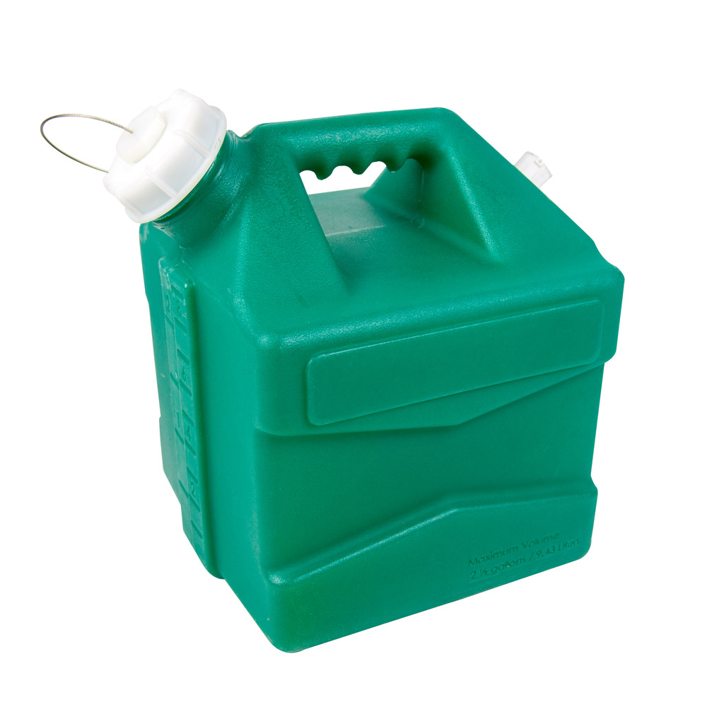 2.5 Gallon Green Jug with Cap | U.S. Plastic Corp.