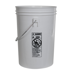 White 7 Gallon Bucket | U.S. Plastic Corp.