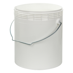 Letica® 1 Gallon Black Rim-less HDPE Pail with Handle | U.S. Plastic Corp.