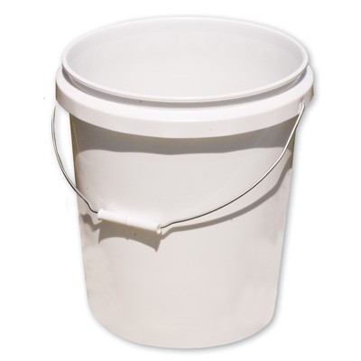 Economy White 5 Gallon Bucket | U.S. Plastic Corp.
