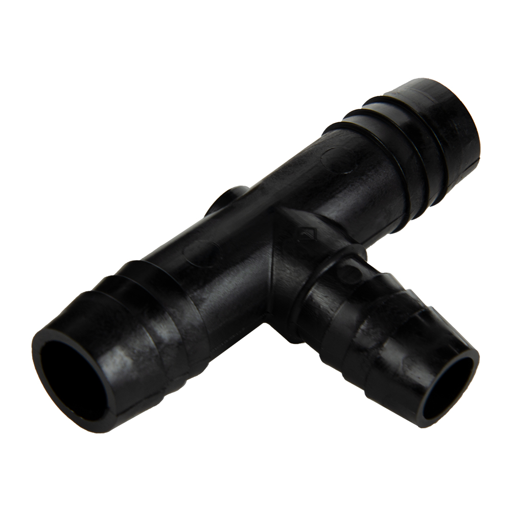 1 2 X 5 8 X 5 8 Hose ID Black HDPE Tee U S Plastic Corp 