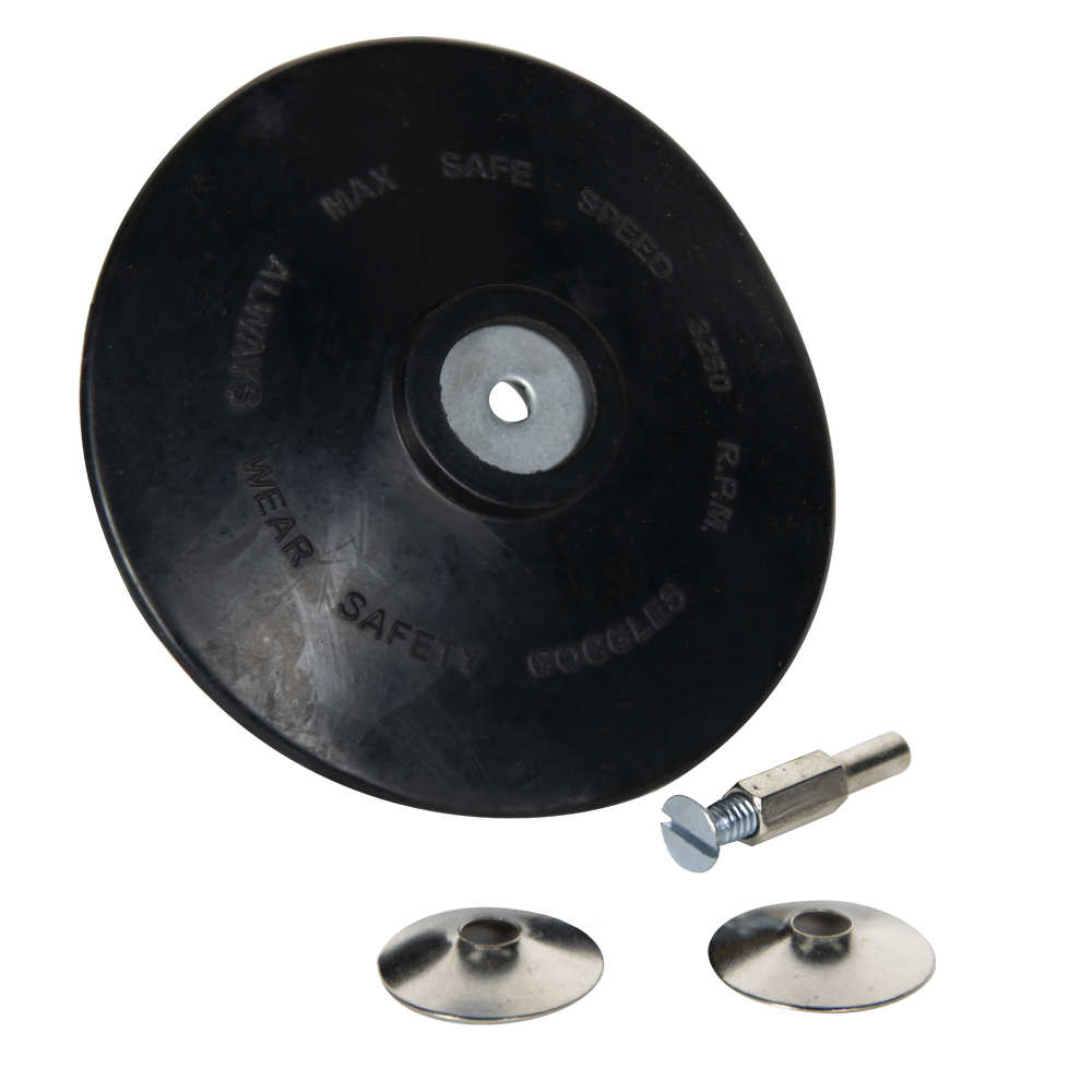 5" Dia. x 1/4" Arbor Hole Rubber Backing Pad | U.S. Plastic Corp.