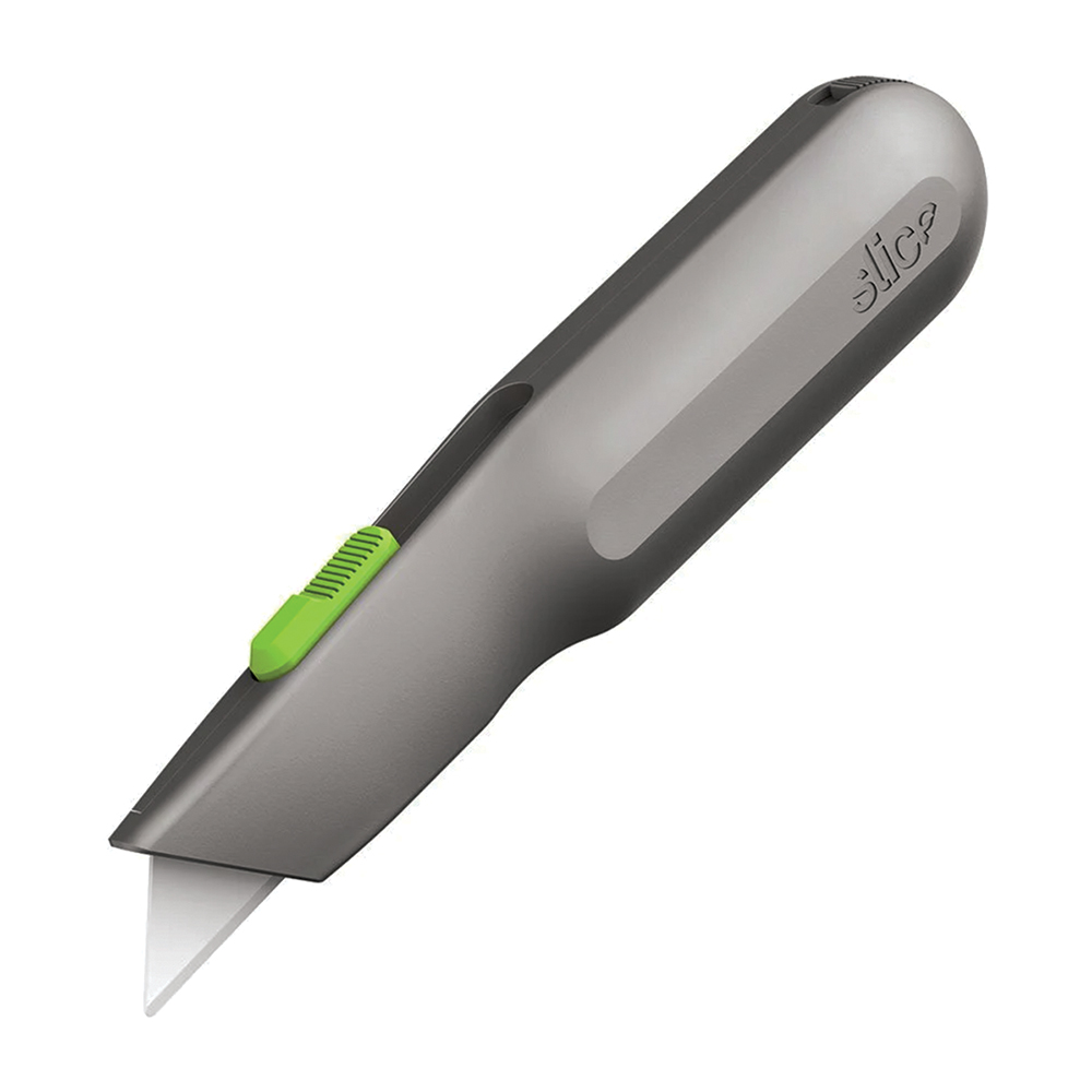 Gray & Green Auto-Retractable Slice® Metal-Handle Utility Knife | U.S ...
