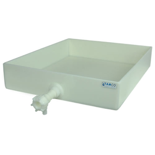 36" L x 36" W x 4" Hgt. HDPE Tamco® Tray with Spigot | U.S. Plastic Corp.
