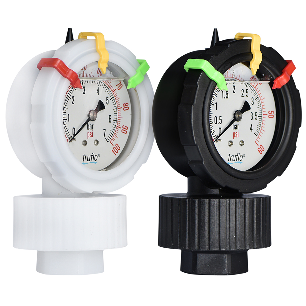PVDF OBS Series Pressure Gauge with Isolator & 0-100 psi Range | U.S ...