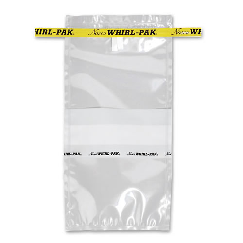 18 oz. Whirl-Pak® Sampling Bag with Write-On Block - 4-1/2" W x 9" L x ...