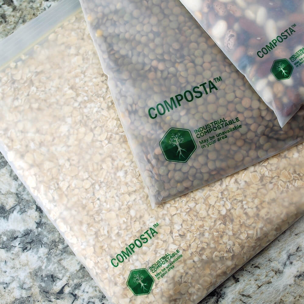 COMPOSTA™ Zipper Bags | U.S. Plastic Corp.