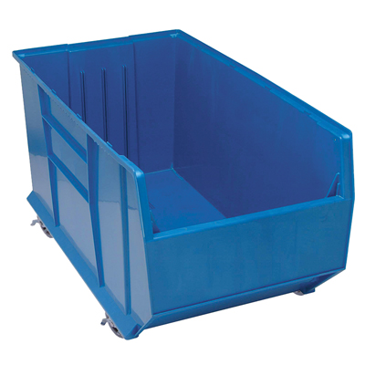41-7/8" L x 19-7/8" W x 17-1/2" Hgt. Quantum® Blue Mobile RackBin™ | U.S. Plastic Corp.