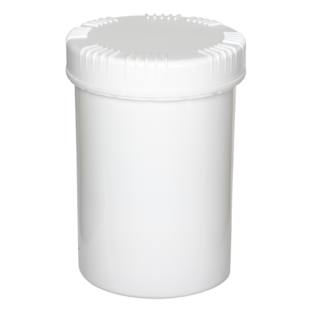 1000mL White HDPE UN Rated Packo Round Jar with White Lid | U.S ...