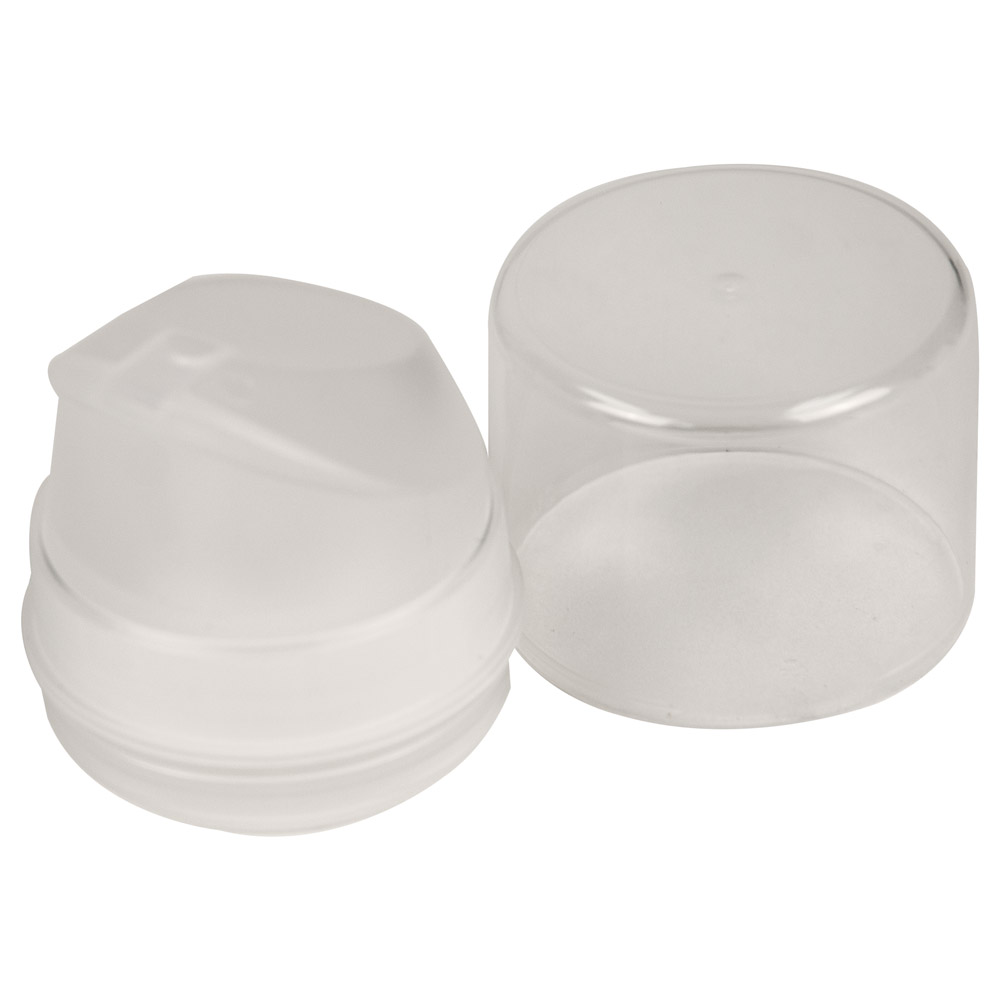 Natural Airless Dispenser Pump & Overcap | U.S. Plastic Corp.