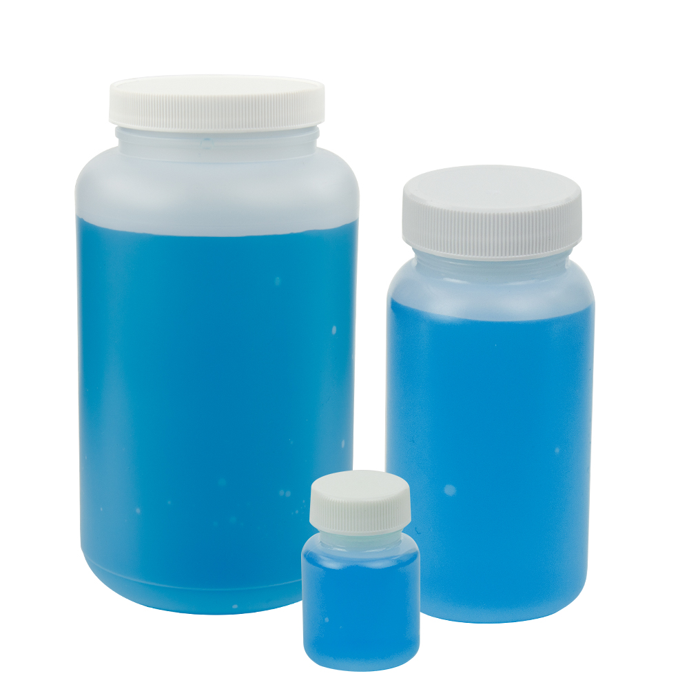 Wide Mouth Round Natural HDPE Jars with Plain Caps | U.S. Plastic Corp.