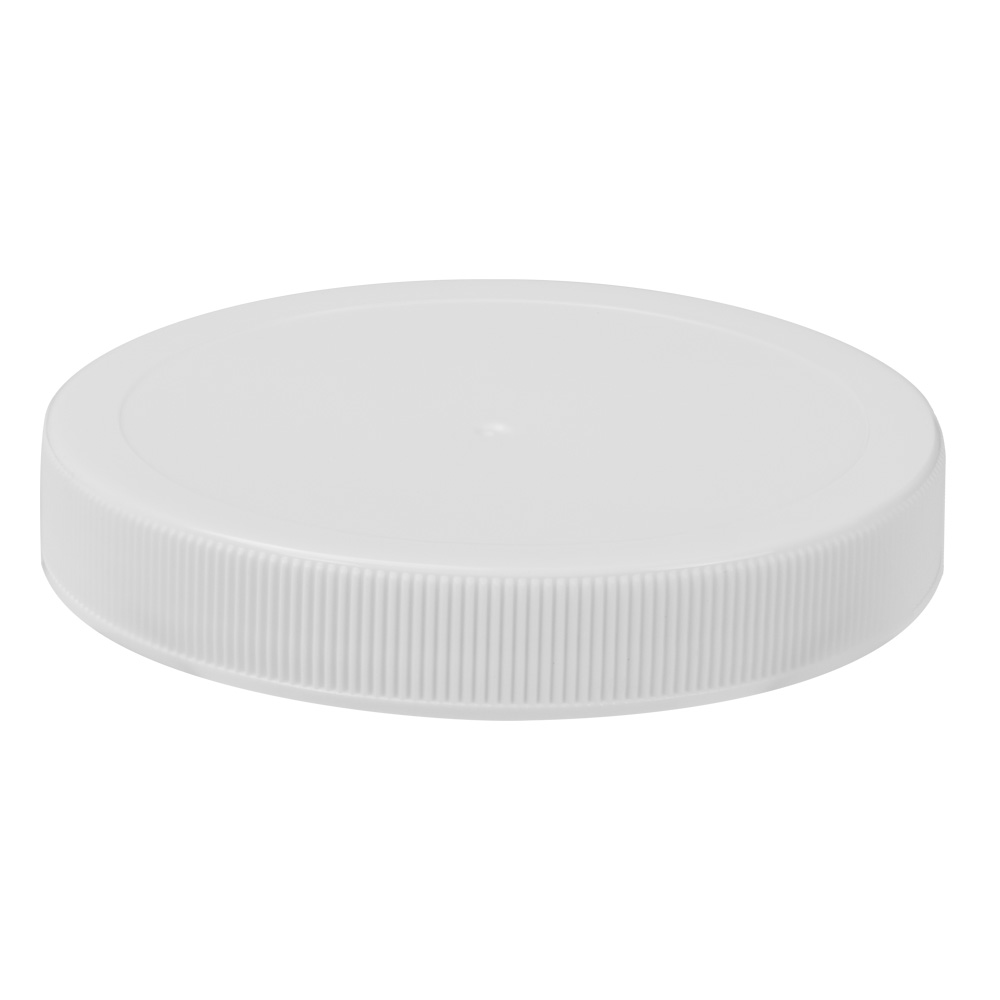 83/400 White Polypropylene Unlined Ribbed Cap | U.S. Plastic Corp.