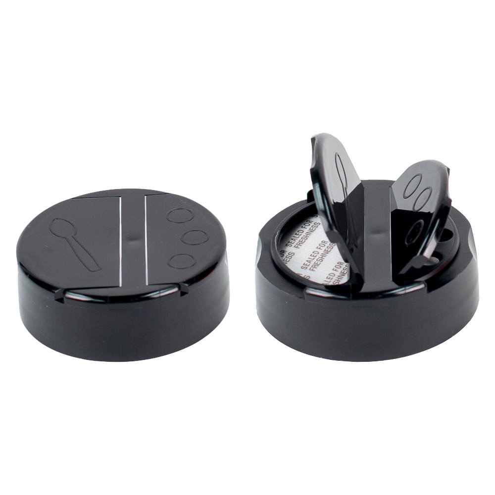 53/485 Black 3 Hole Flapper® Spice Cap with Pressure-Sensitive Foam ...
