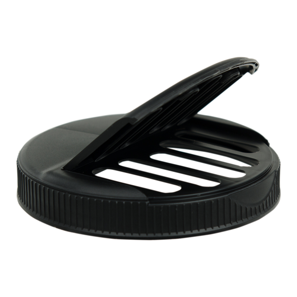 110/400 Black Shaker Cap | U.S. Plastic Corp.