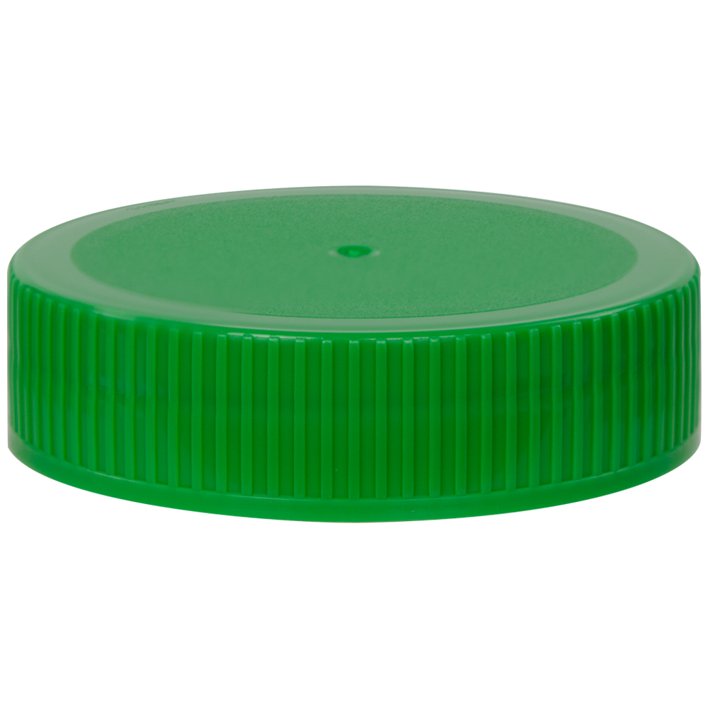 63/400 Green Polyethylene Unlined Ribbed Cap | U.S. Plastic Corp.