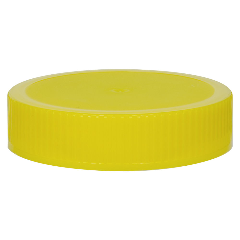70/400 Yellow Polyethylene Unlined Ribbed Cap | U.S. Plastic Corp.