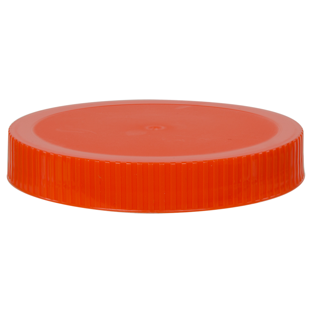 89/400 Orange Polyethylene Unlined Ribbed Cap | U.S. Plastic Corp.