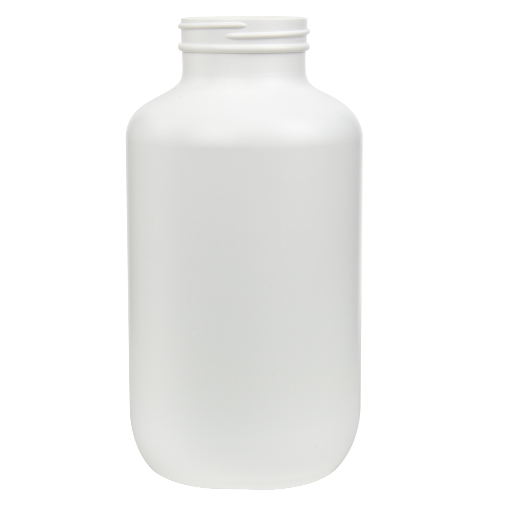 950cc (37.4 oz.) White HDPE Pharma Packer Bottle with 53/400 Neck (Cap ...