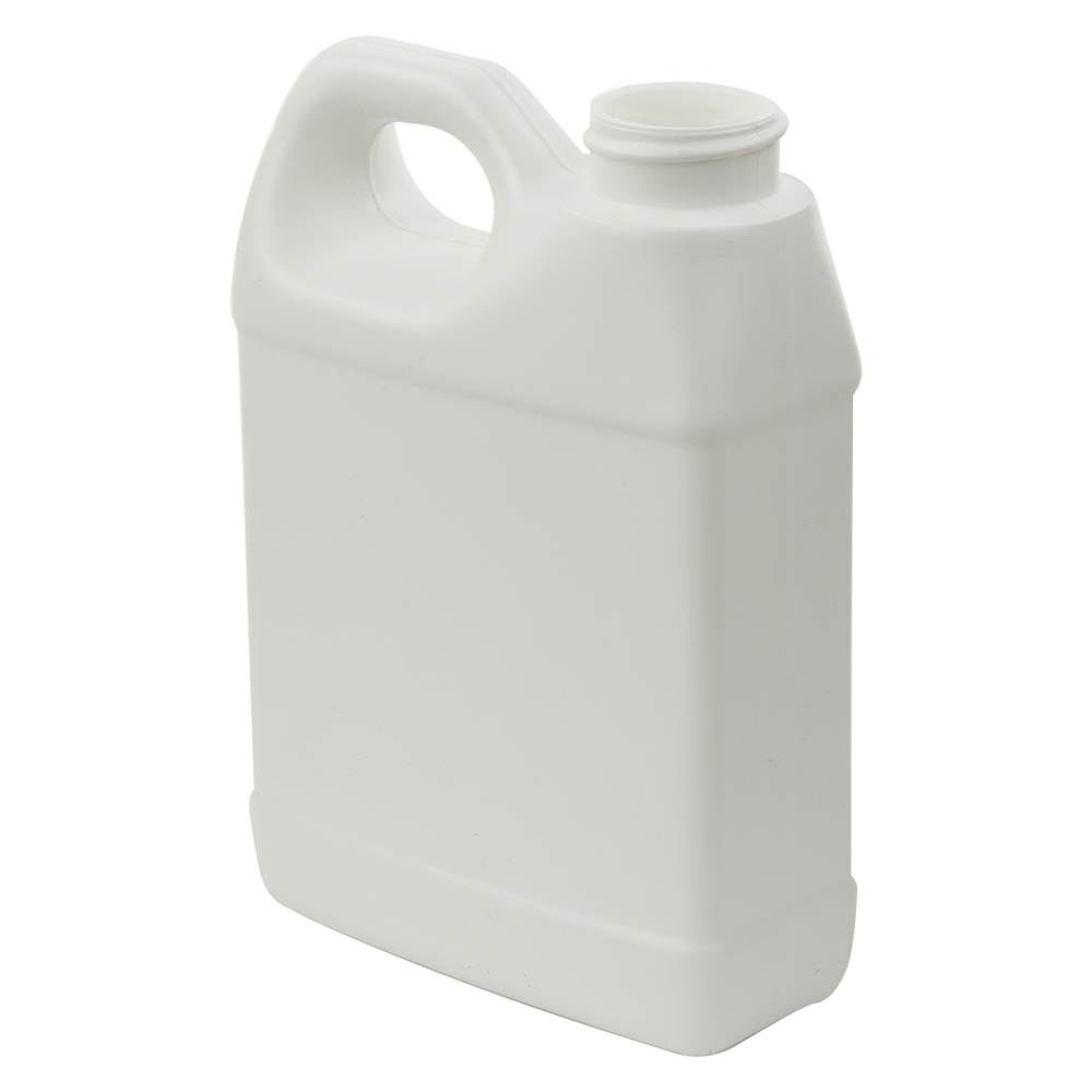 16 oz. White Fluorinated HDPE F-Style Jug with 33/400 Neck (Cap Sold ...
