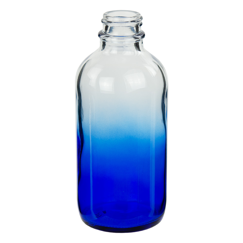 120mL Faded Blue E-Liquid Boston Round Glass Bottle with 22/400 Neck ...
