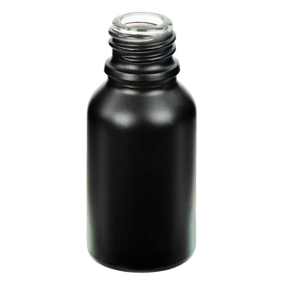 15mL Matte Black E-Liquid Boston Round Glass Bottle with 18/415 Neck ...