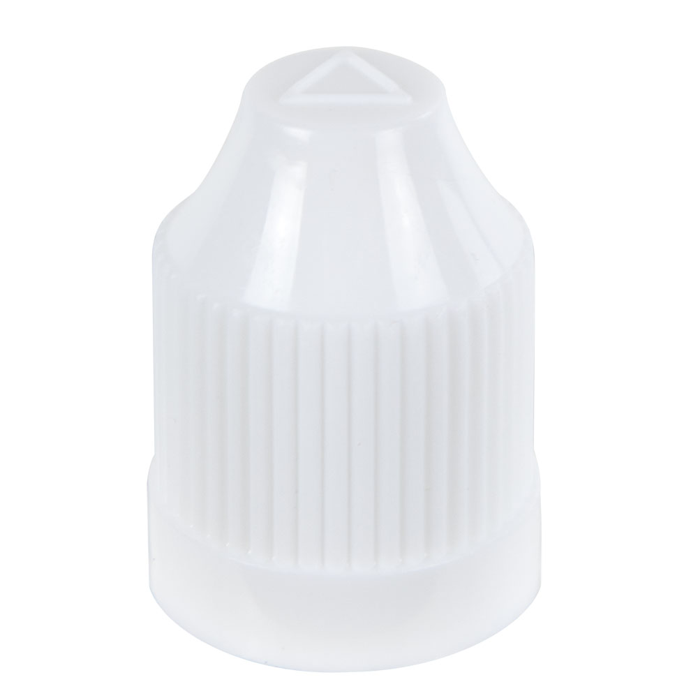 13/415 White Ribbed LDPE CRC Cap for 5mL E-Liquid Bottle | U.S. Plastic ...