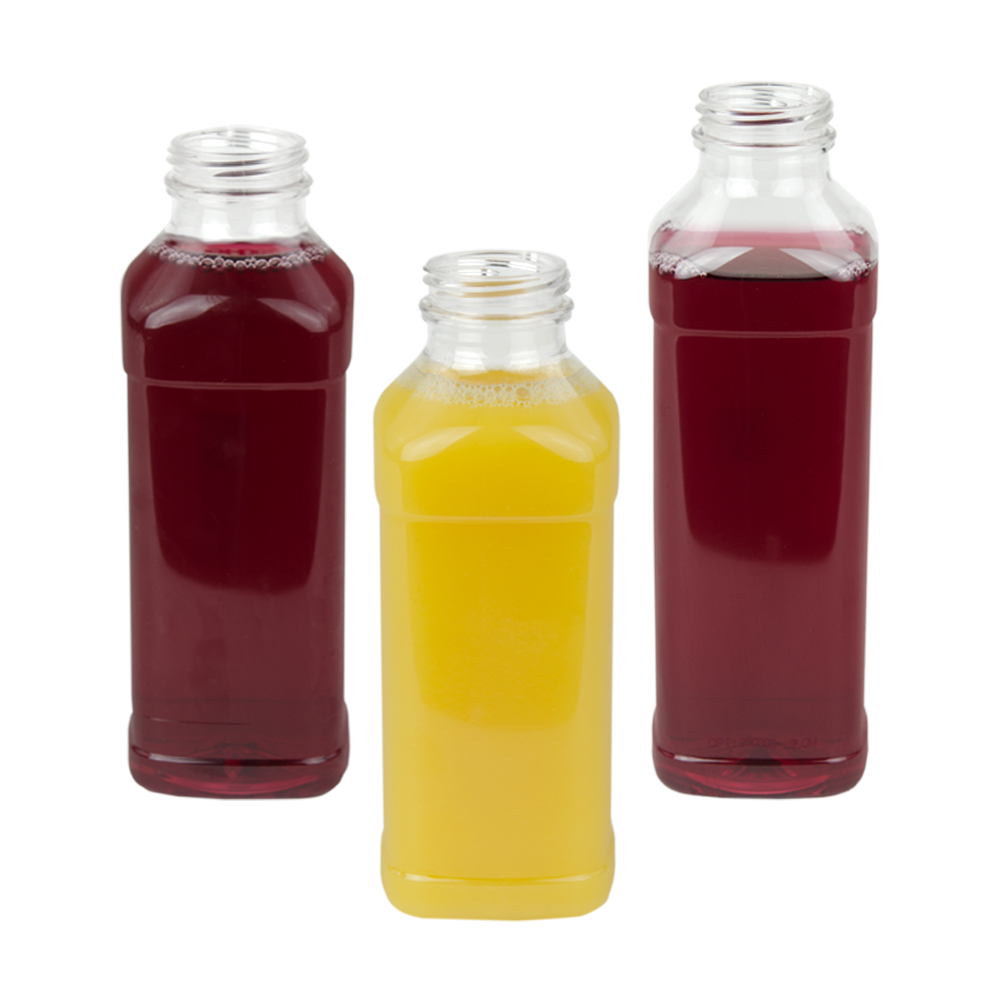 CP Square PET Beverage Bottles DBJ Neck | U.S. Plastic Corp.